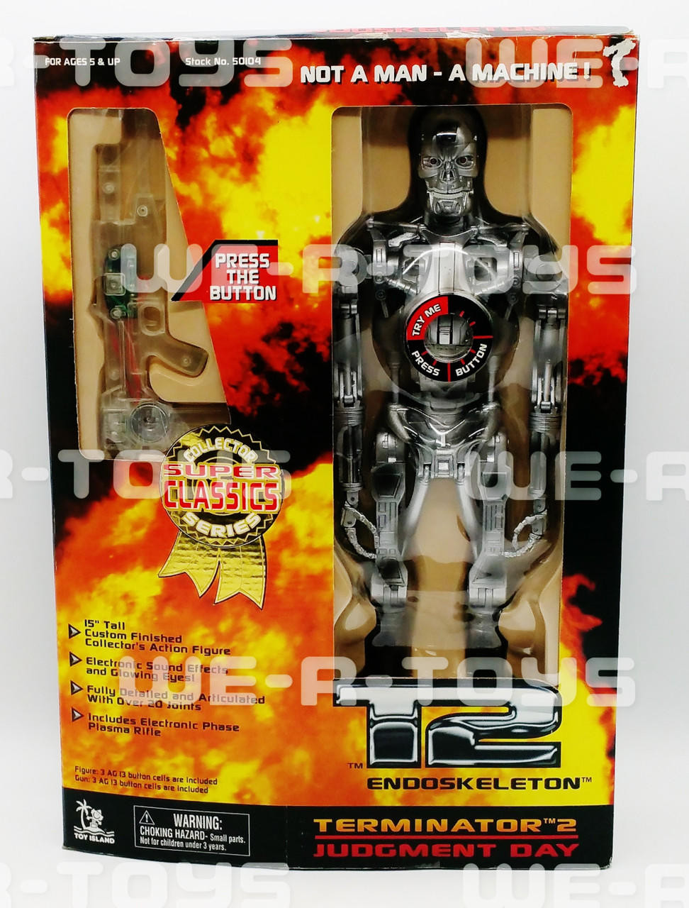 Terminator 2 Judgment Day T2 Endoskeleton Action Figure Toy Island 1997 ...