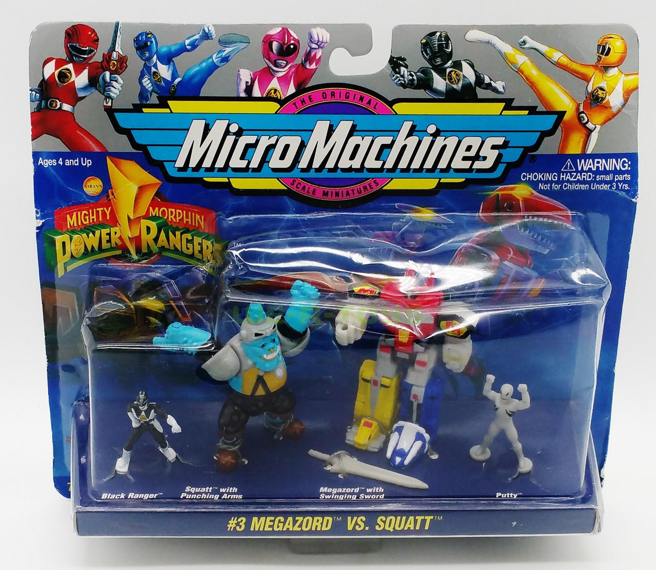 Micro Machines Mighty Morphin Power Rangers #3 Megazord Vs. Squatt 1994 ...