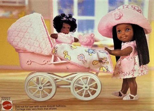 Barbie Tiny Steps African American Kelly with Carriage 1998 Mattel ...