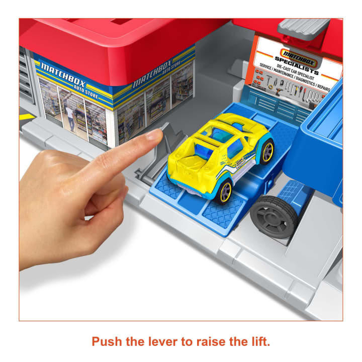 Matchbox Super Service Center Playset With 1 Die-Cast Car - We-R-Toys