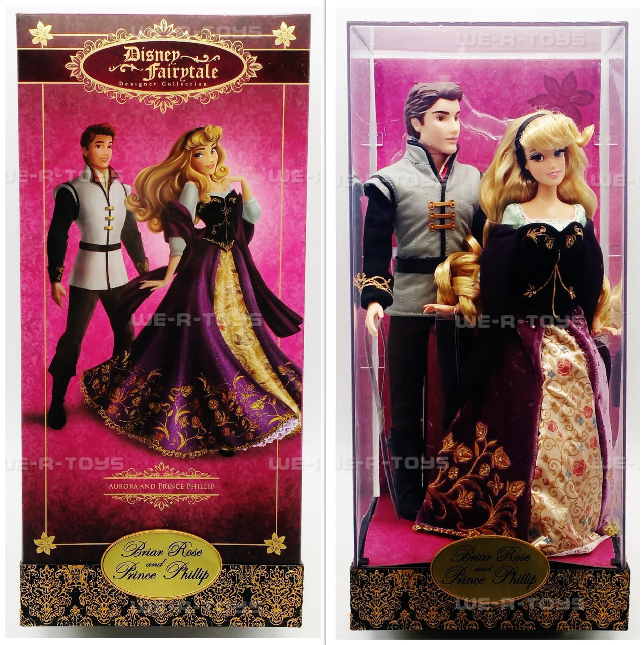 Disney Fairytale Designer Collection Aurora and Prince Phillip Dolls ...