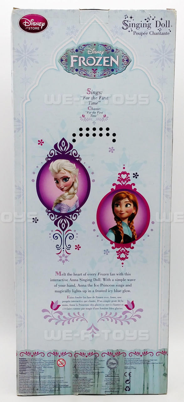 Disney's Frozen Anna Singing Doll Lights Up Motion Activated 2013 No ...