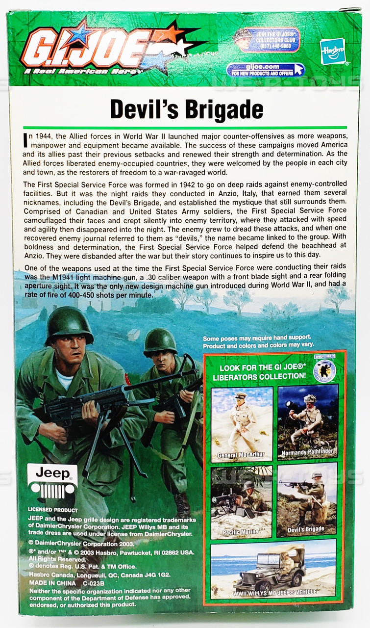 G.I. Joe WWII Liberators Devil's Brigade Action Figure Hasbro 2003 ...