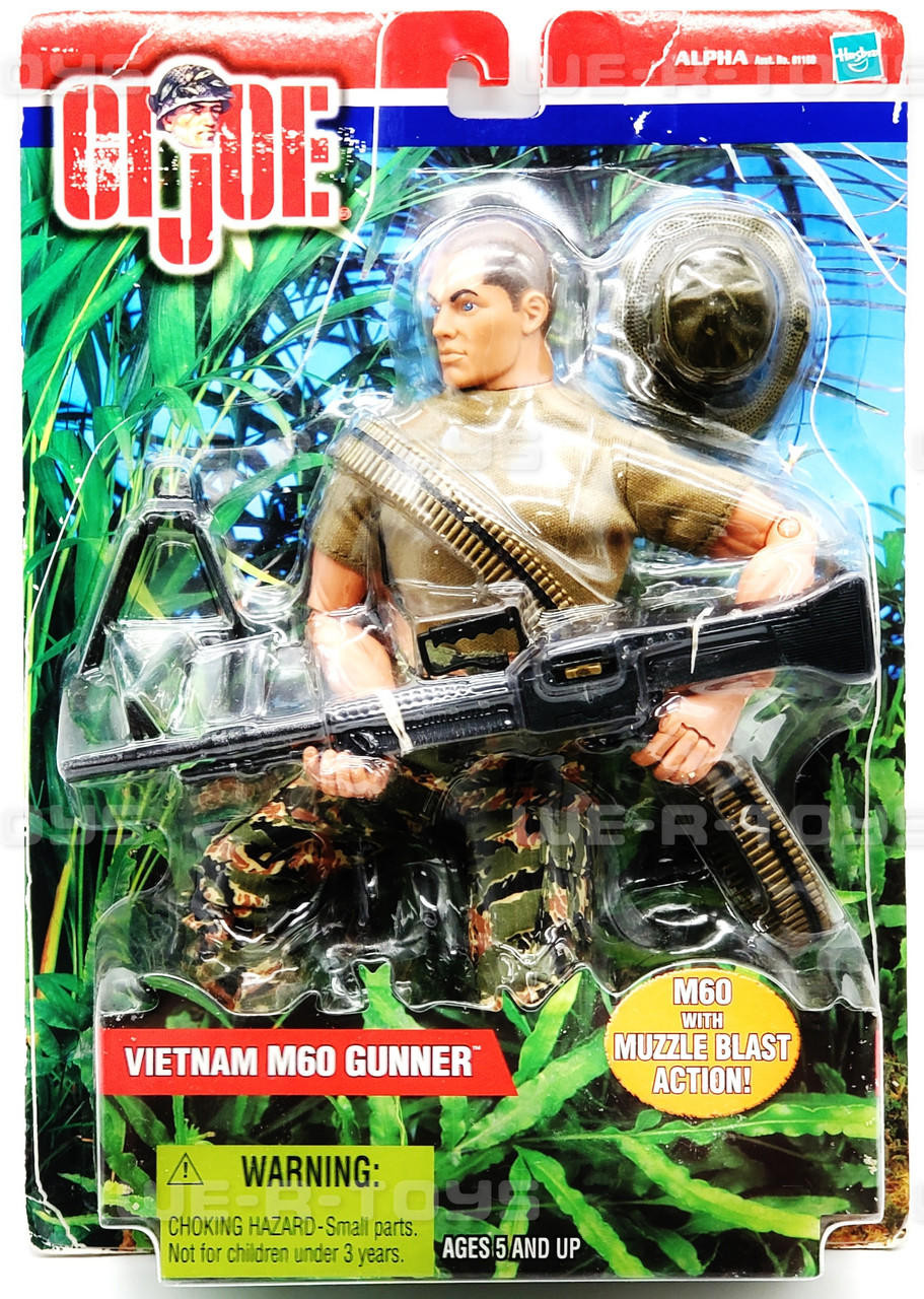G.I. Joe Vietnam M60 Gunner Action Figure Hasbro 2001 No. 81649 NRFB ...