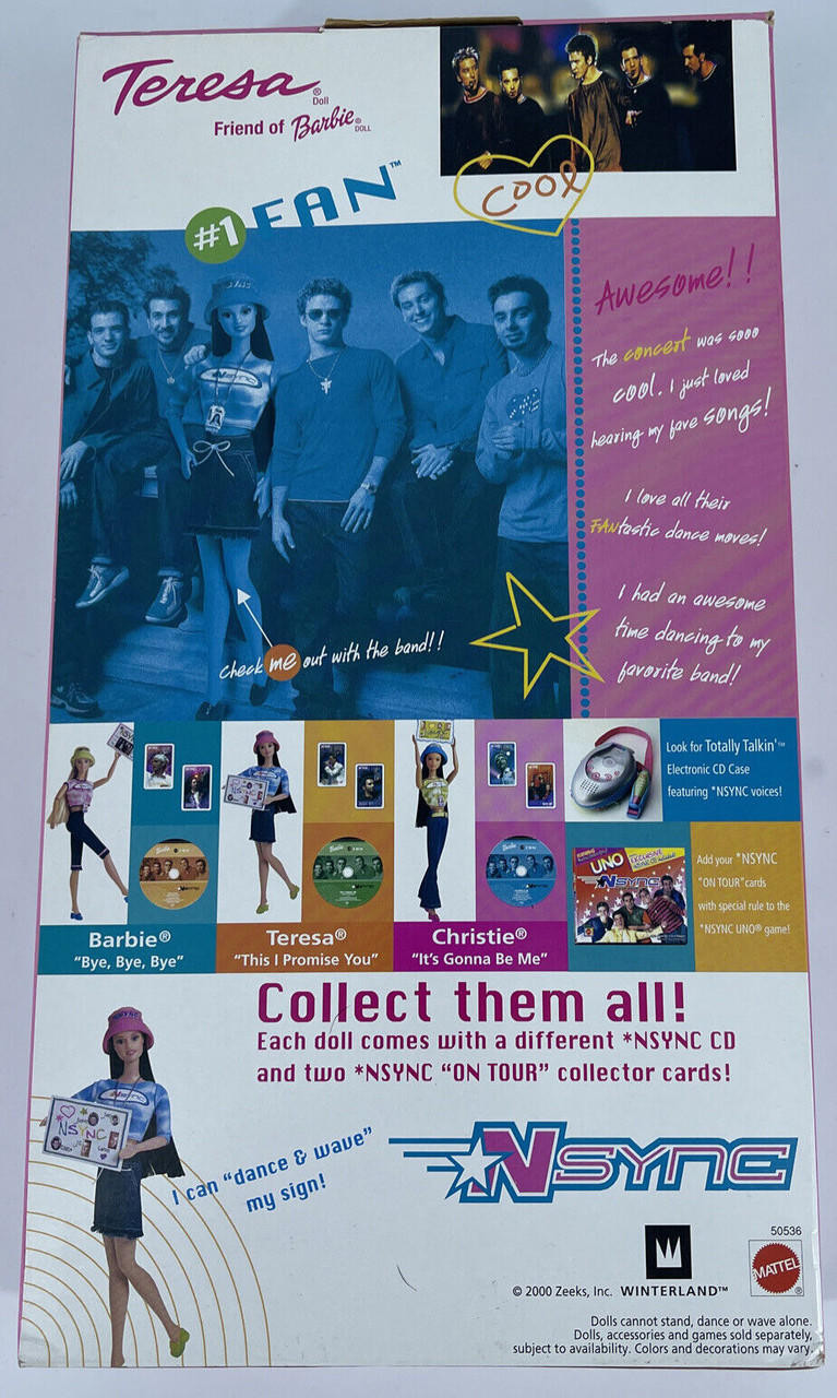 NSYNC #1 Fan Teresa Friend of Barbie Doll 2000 Mattel #50536