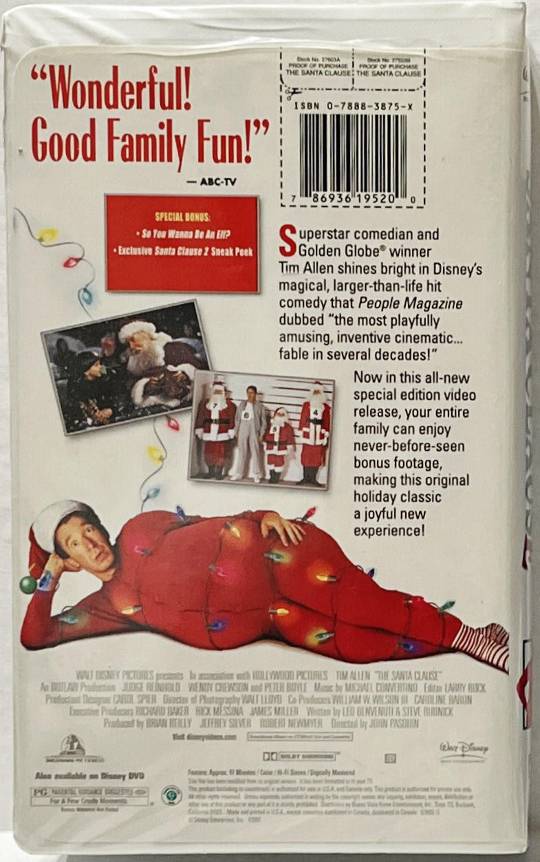 Disney's 2002 Special Edition The Santa Clause [VHS] - We-R-Toys