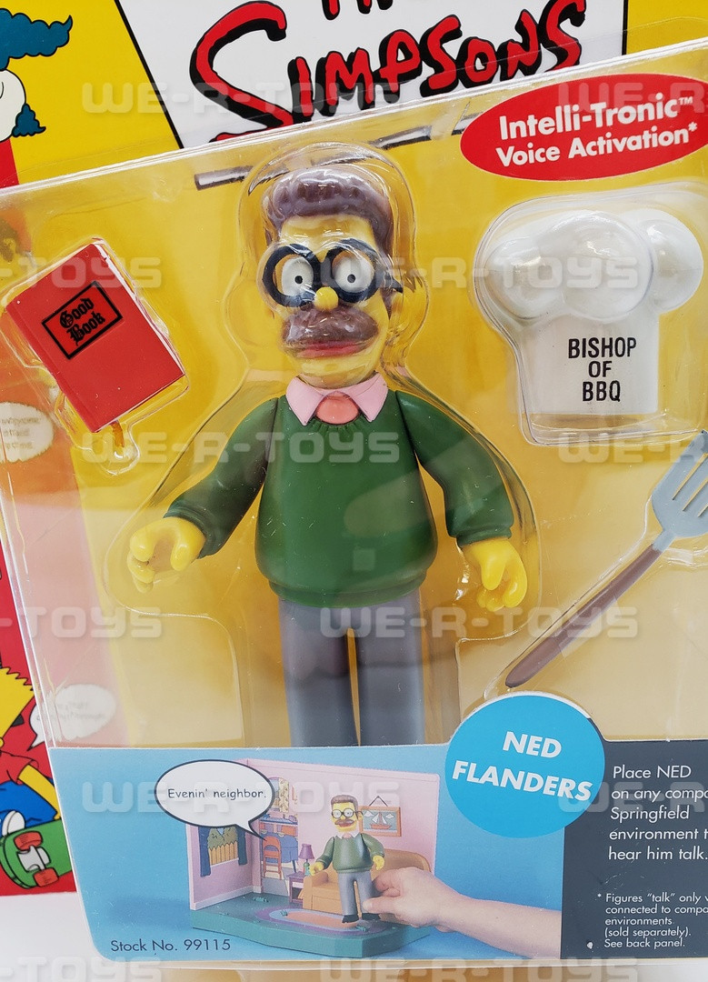 The Simpsons World of Springfield Ned Flanders Figure 2000 Playmates ...