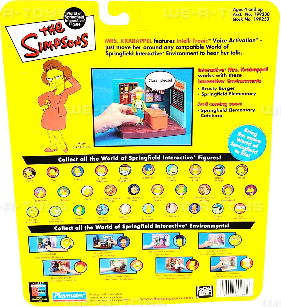 The Simpsons World of Springfield Interactive Figure Edna Krabappel ...