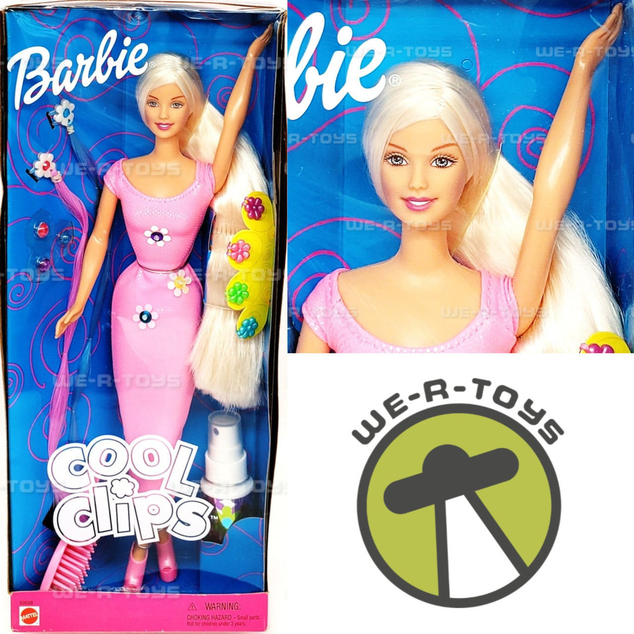 Barbie Cool Clips Doll 2001 Mattel #50598 NEW - We-R-Toys