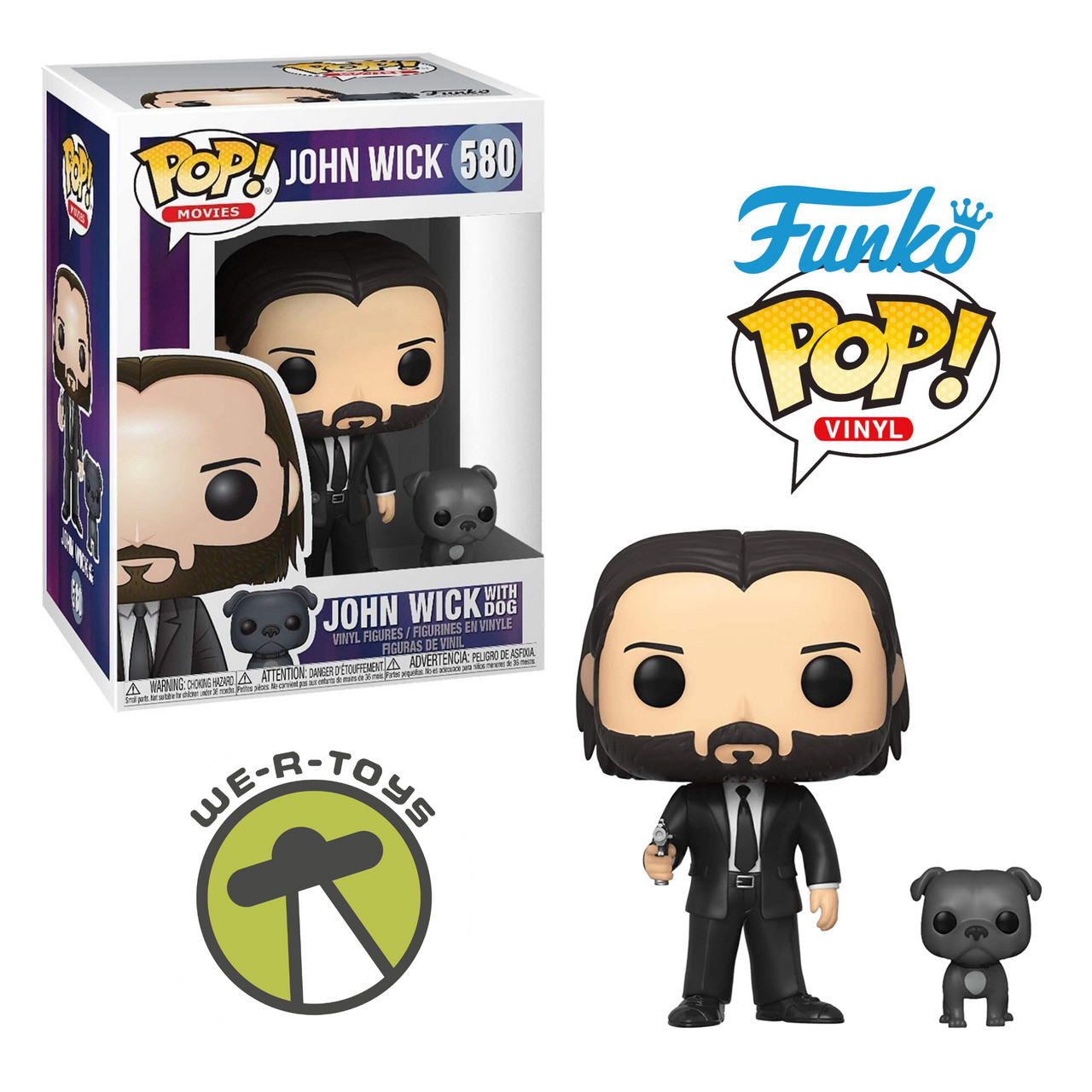 Funko Pop! Movies 580 John Wick with Dog Vinyl Figures 2019 - We-R-Toys