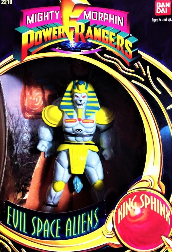 1993 Mighty Morphin Power Ranger 9" Evil Space Alien King Sphinx Action ...