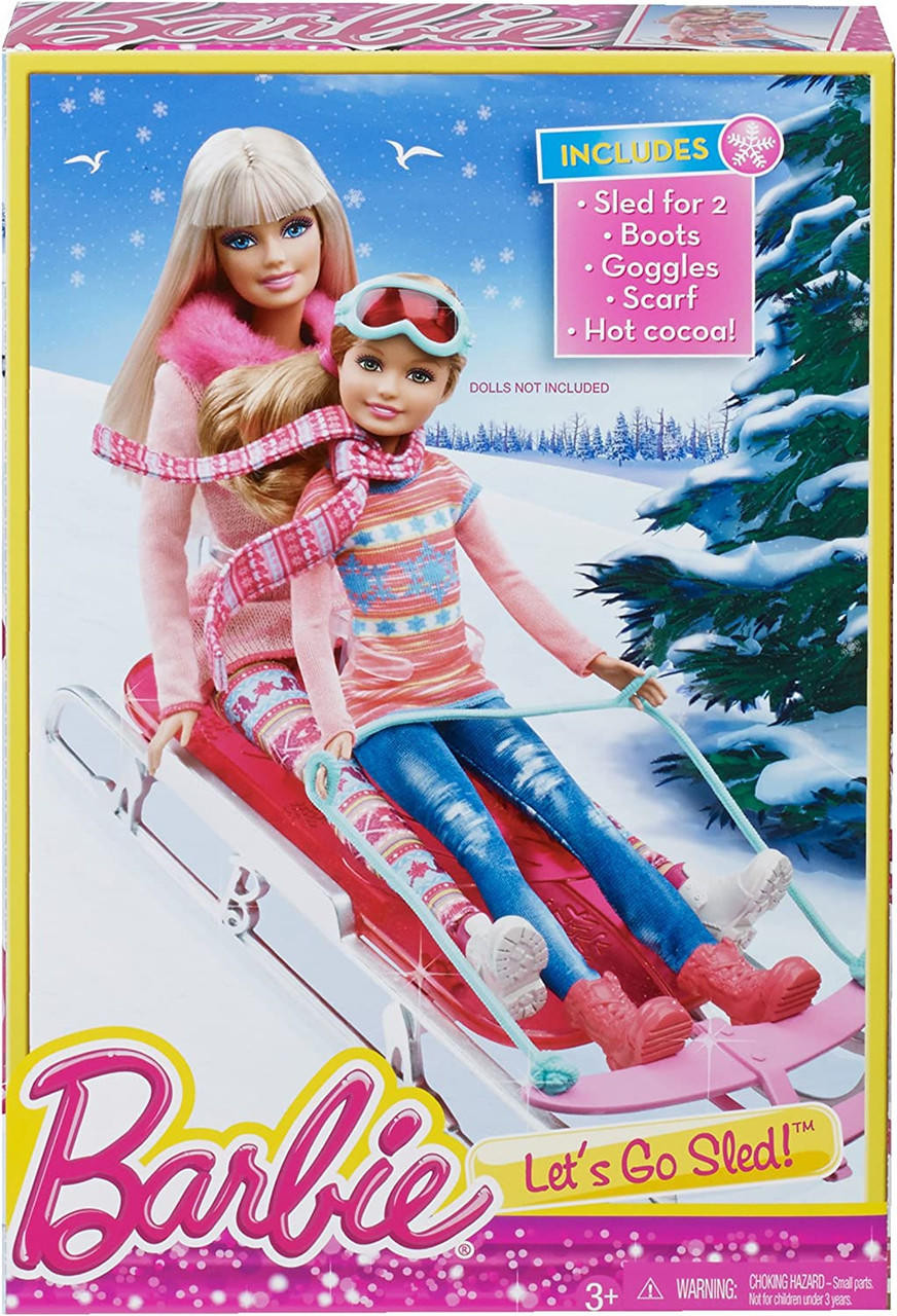 Barbie Let's Go Sled Fashion and Accessory Set Mattel CBN44 - We-R-Toys