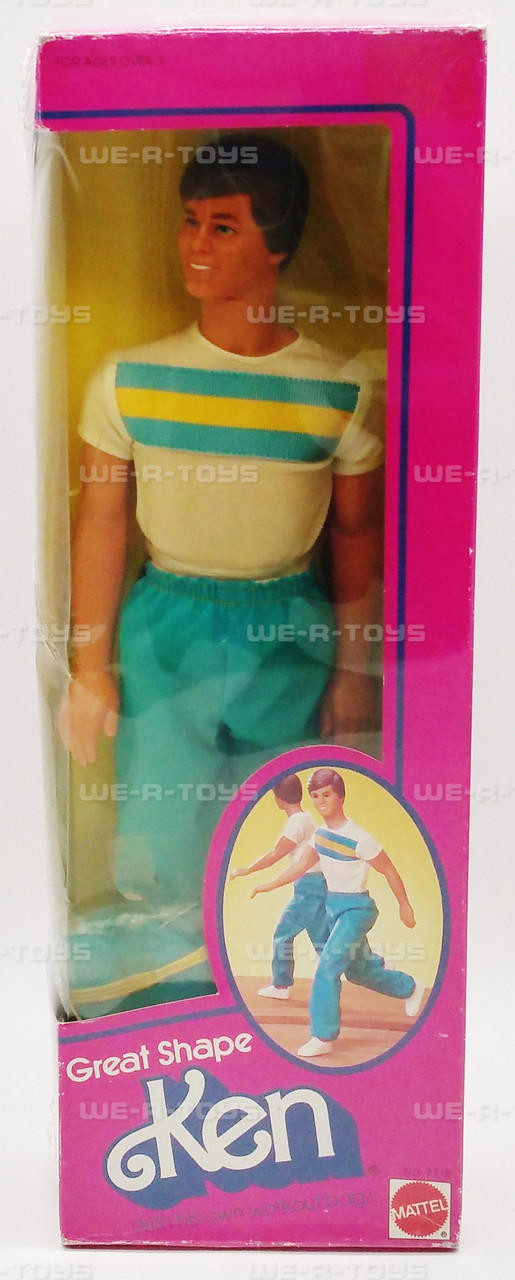 Barbie Great Shape Ken Doll With Workout Bag Mattel 1983 No 7318 NRFB ...
