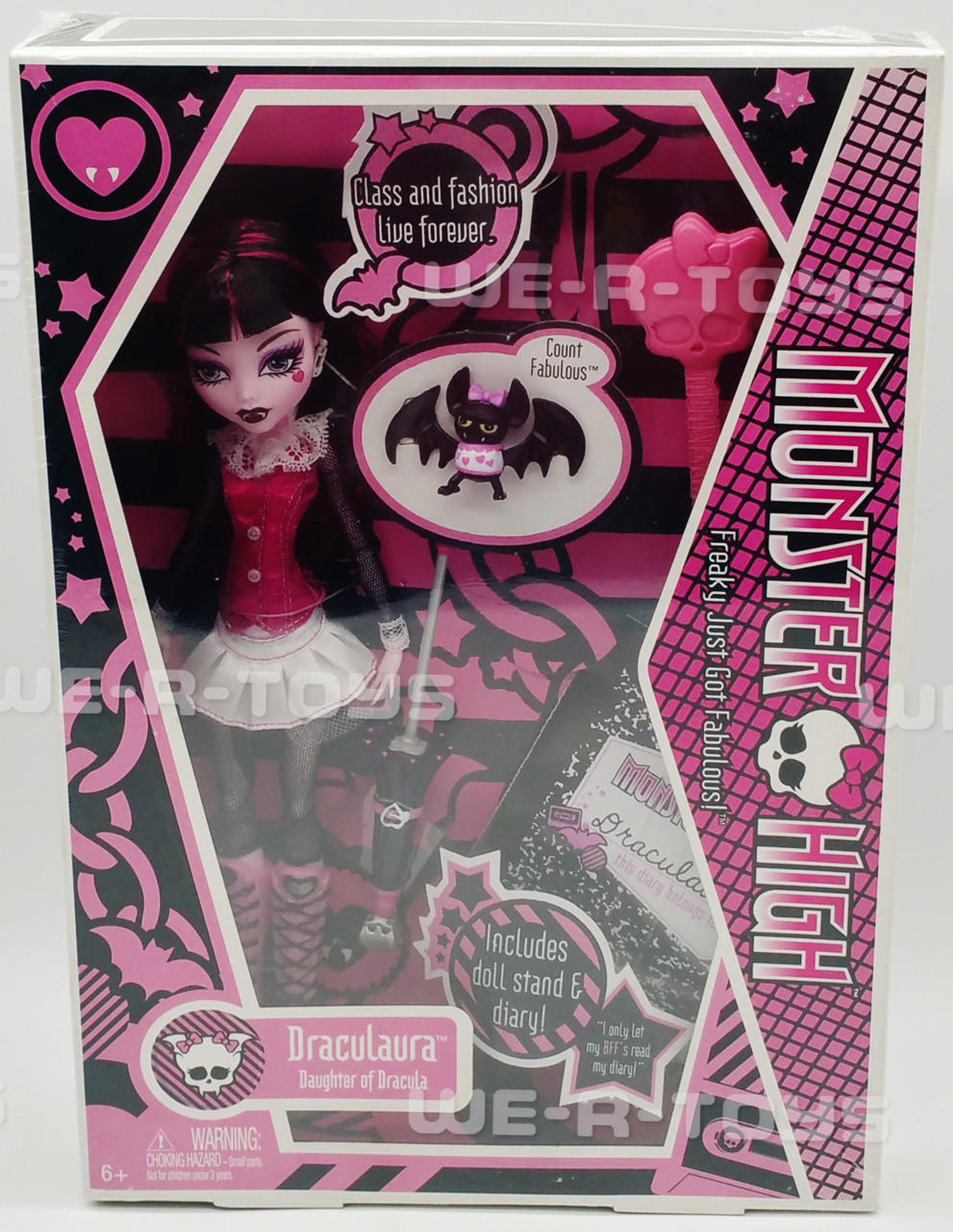Monster High Wave 1 Draculaura Doll With Count Fabulous Mattel 2009