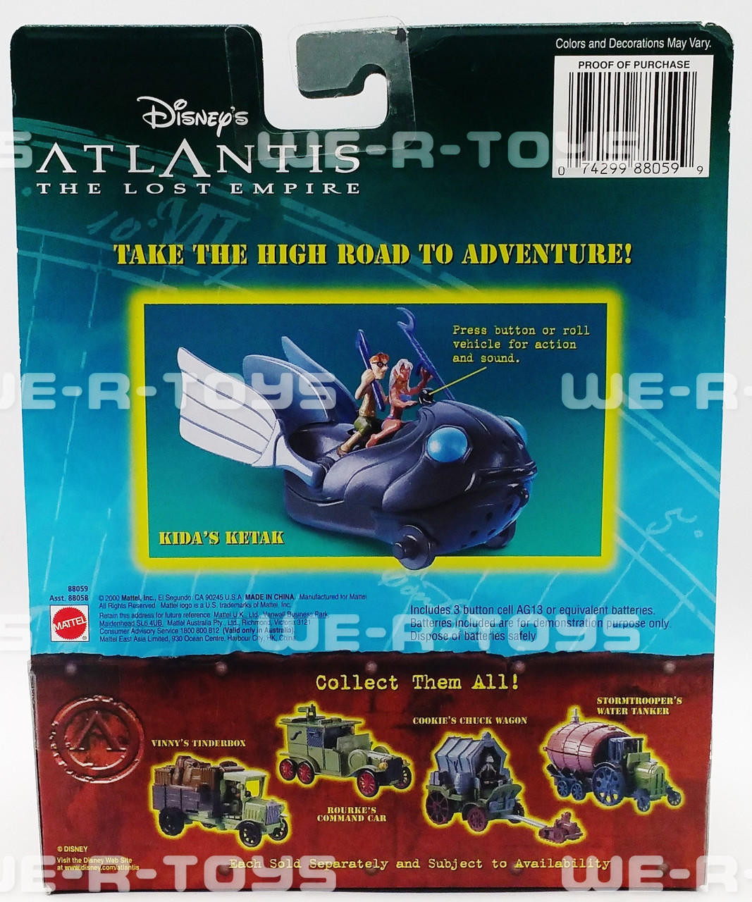 Disney's Atlantis the Lost Empire Kida's Ketak Vehicle Mattel 2000 ...