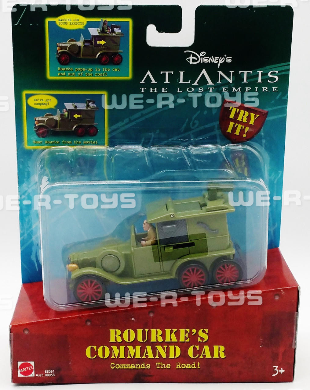 Disney's Atlantis the Lost Empire Rourke's Command Car Mattel 2000 ...