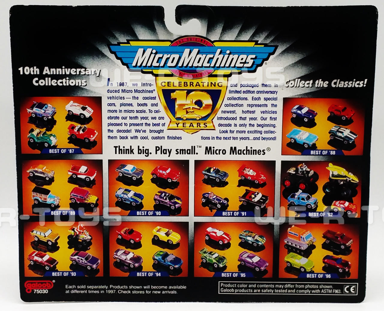Micro Machines Celebrating 10 Years Best of '88 Vehicles Galoob 1996 ...
