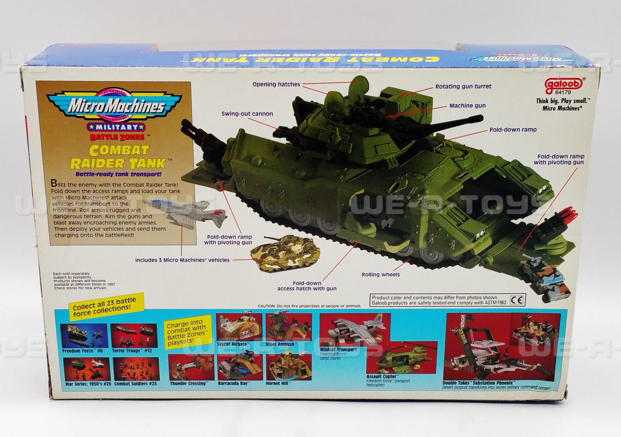 Micro Machines Military Battle Zones Combat Raider Tank Set Galoob 1996 ...