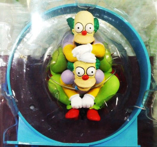 The Simpsons Clown Homer - Homer and Krusty Figure Scene McFarlane Toys ...