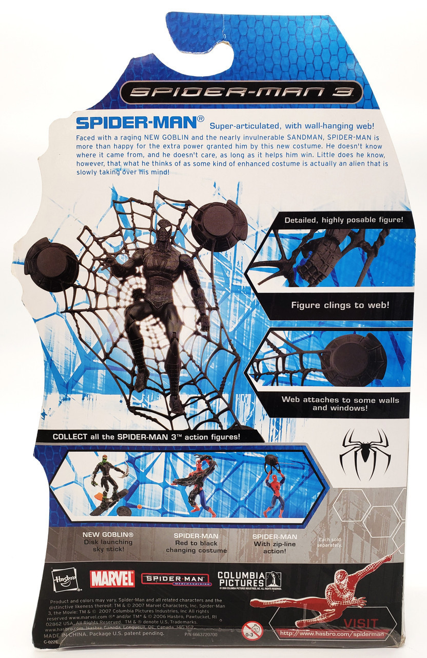 Marvel Spider-Man 3 Super-Posable Web Symbiote Spider-Man Action Figure ...