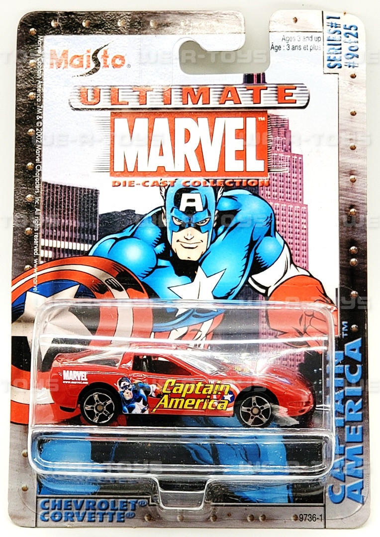 Maisto Ultimate Marvel Series 1 #9 Captain America Chevrolet Corvette ...