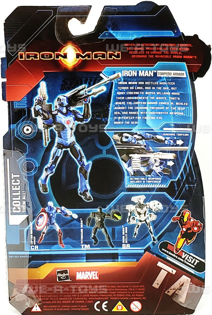 Marvel Iron Man Torpedo Armor Action Figure 2008 Hasbro #78530 NEW - We ...