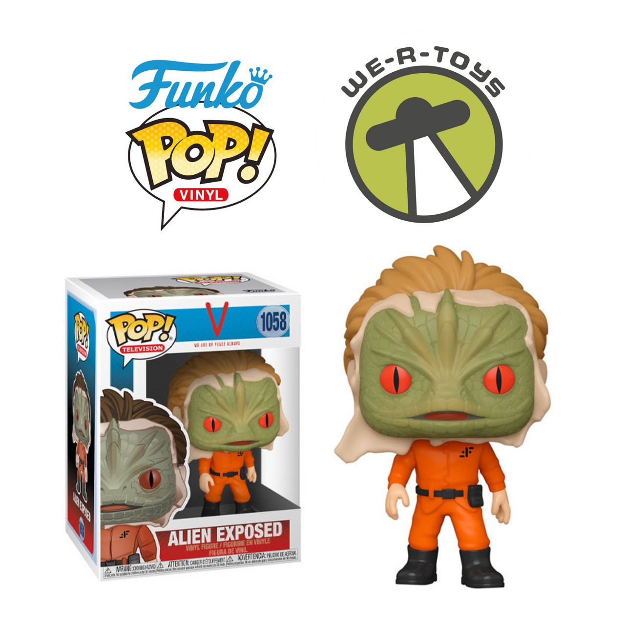 Funko Pop! Television 1058 V Television Show Alien Exposed Vinyl Figure ...