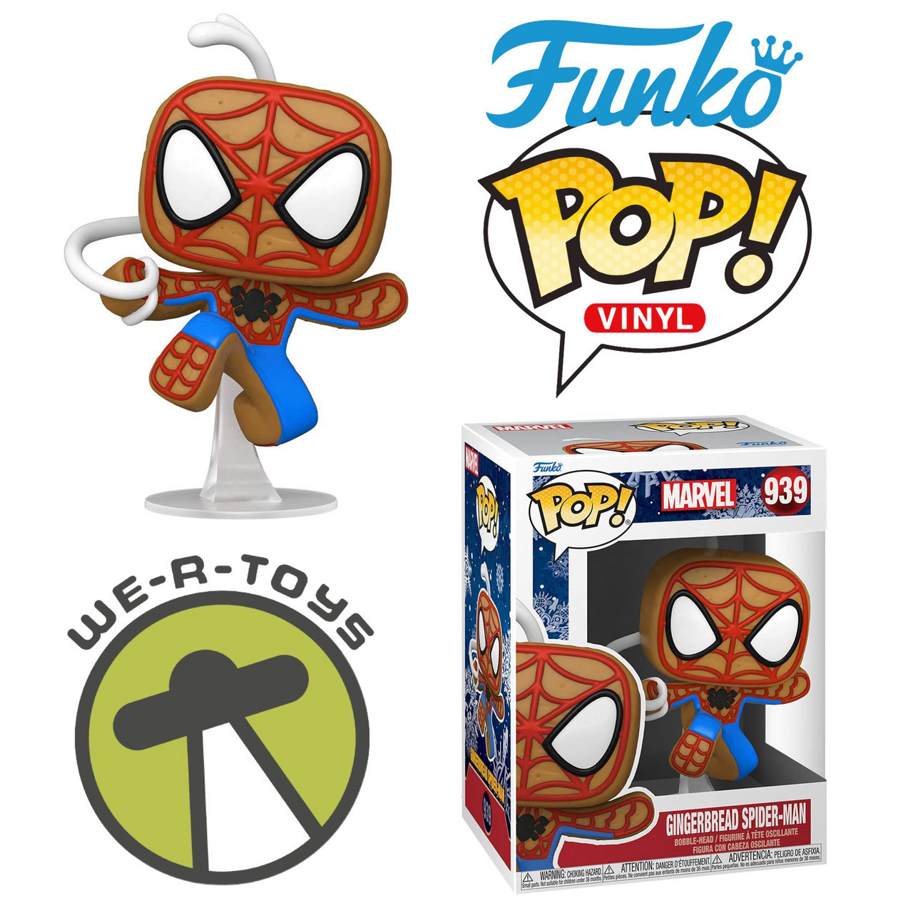 Funko POP Marvel Gingerbread Spider-Man Vinyl Figure 939 - We-R-Toys
