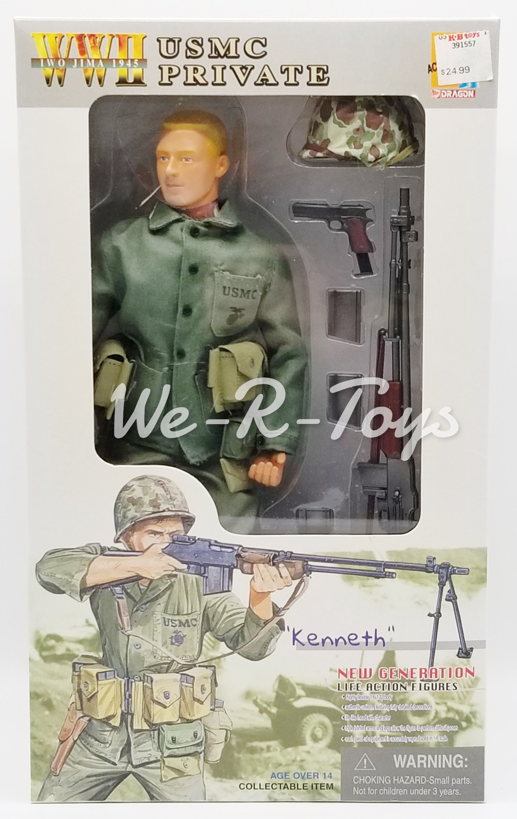 2000 Dragon Models WWII Iwo Jima 1945 USMC Private Kenneth 12" Action ...