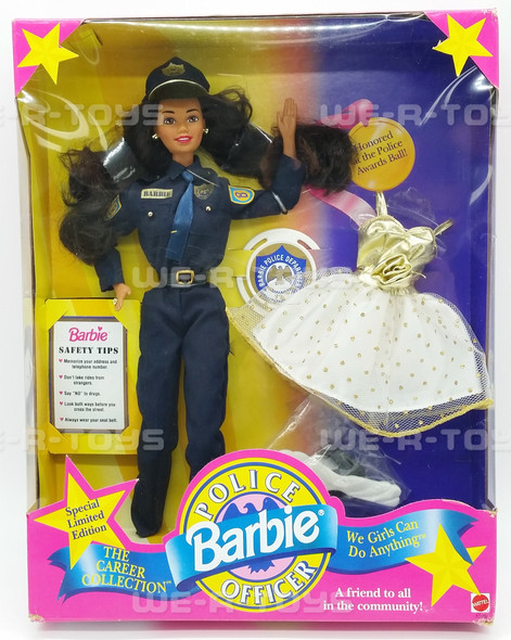 Mattel Police Officer Barbie African American - We-R-Toys