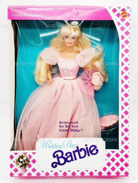 Barbie Wedding Day Doll Lovely Bridesmaid 1990 Mattel 9608 - We-R-Toys