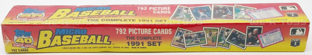 MLB Topps 40 Years of Baseball Micro Baseball Cards The Complete 1991 ...