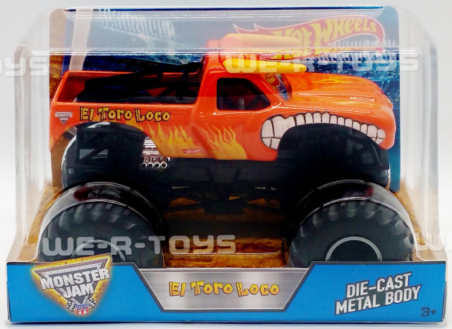 Hot Wheels Monster Jam El Toro Loco Monster Truck Orange Mattel 2016 ...