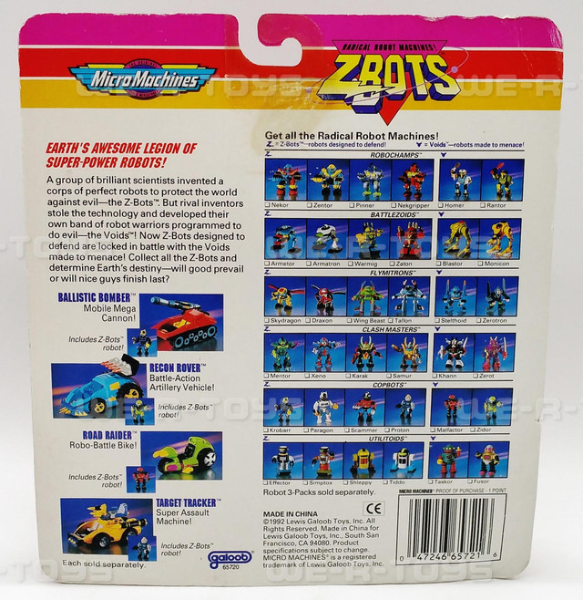 Micro Machines Z-Bots Target Tracker Vehicle With Proton Figure Galoob ...