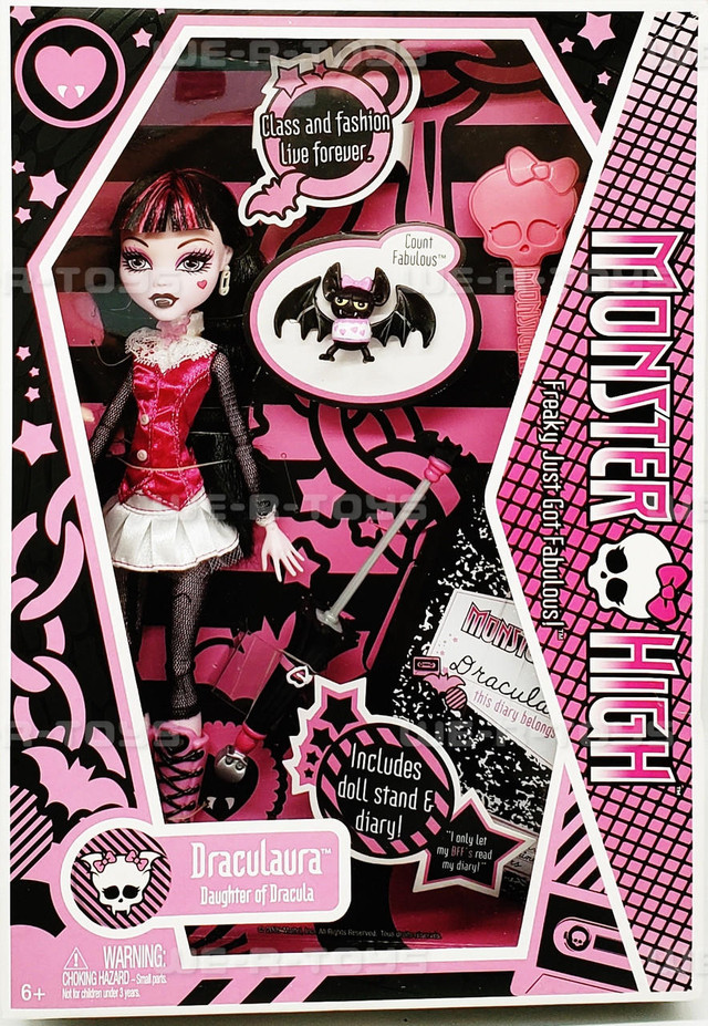 Monster High Wave 1 First Generation Draculaura Doll With Count ...