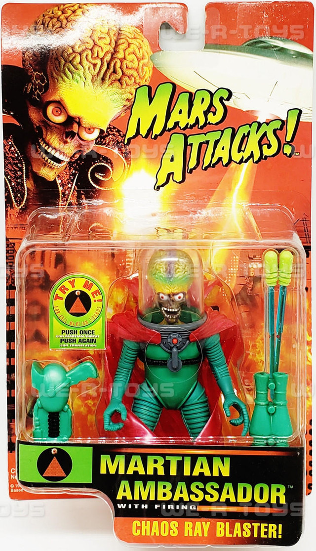 Mars Attacks Martian Ambassador Talking Figure With Firing Chaos Ray