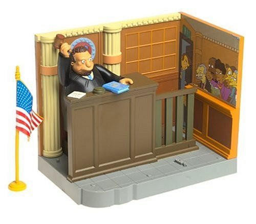 The Simpsons World of Springfield Environment Court Room with Judge ...