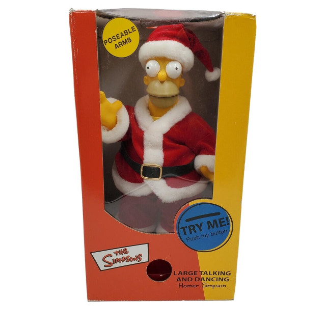 The Simpsons Large Talking and Dancing Santa Homer Simpson Figure - We ...