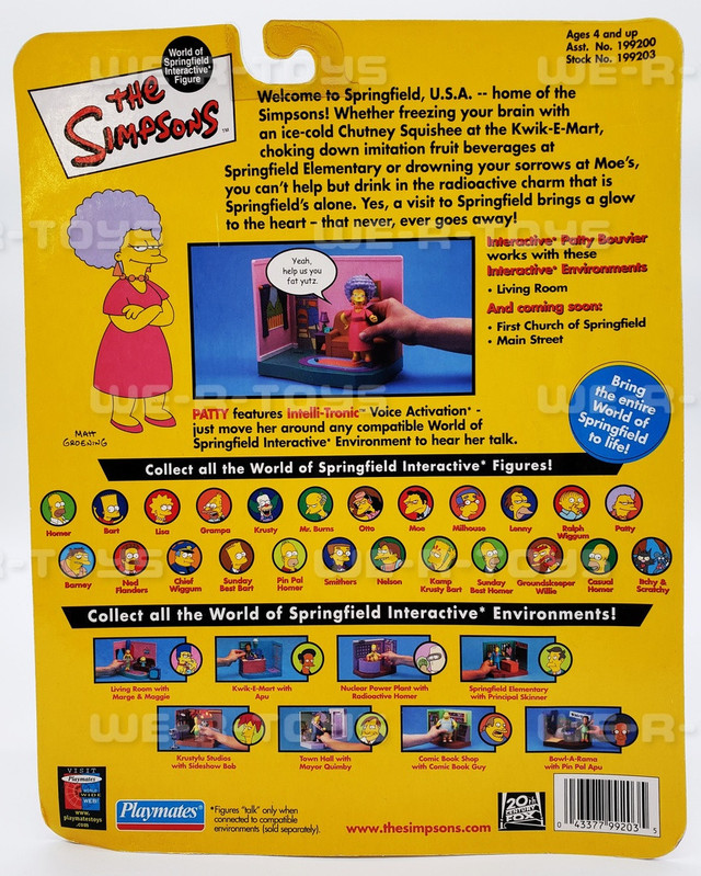 The Simpsons World of Springfield Patty Bouvier Figure 2001 Playmates ...