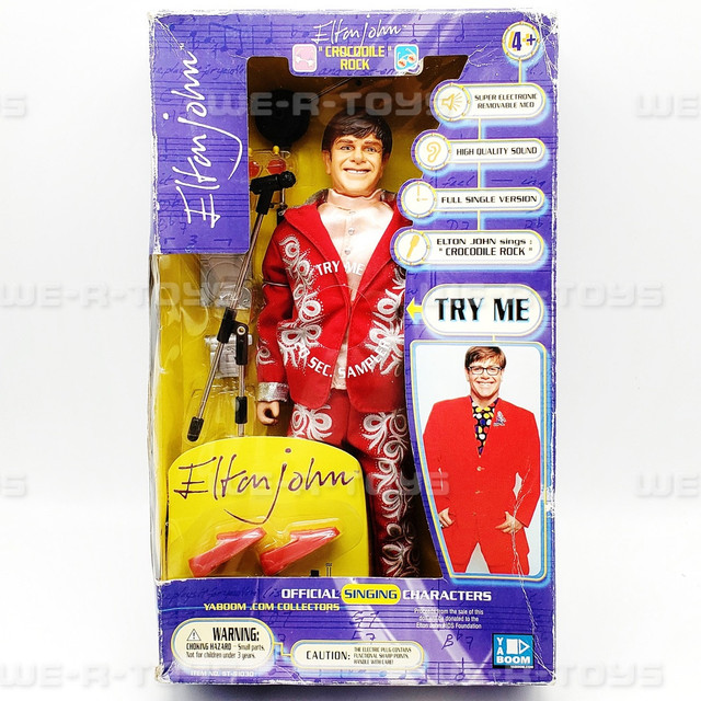 Elton John Crocodile Rock Singing Doll Yaboom 1999 No. ST-91030 NRFB ...