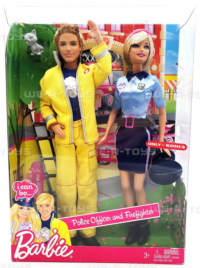 Barbie I Can Be... Police Officer and Firefighter Doll Set Kohl's ...