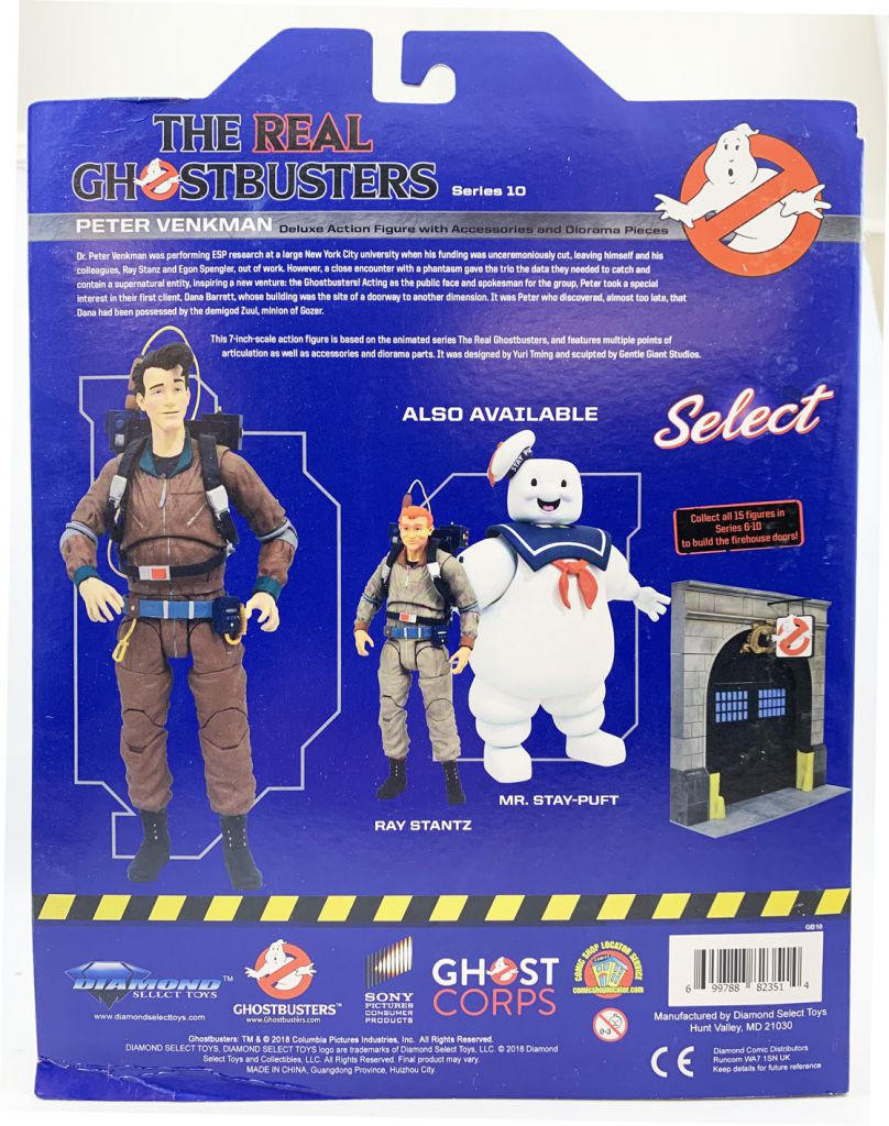 Diamond Select Toys The Real Ghostbusters Peter Venkman Deluxe Action ...