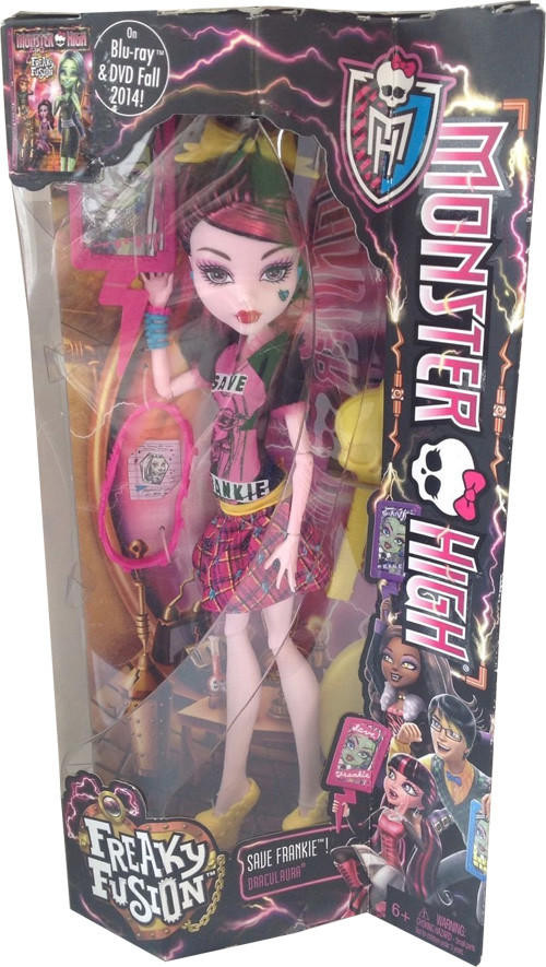 Monster High Freaky Fusion Save Frankie! Draculaura Doll Mattel CBX40 ...