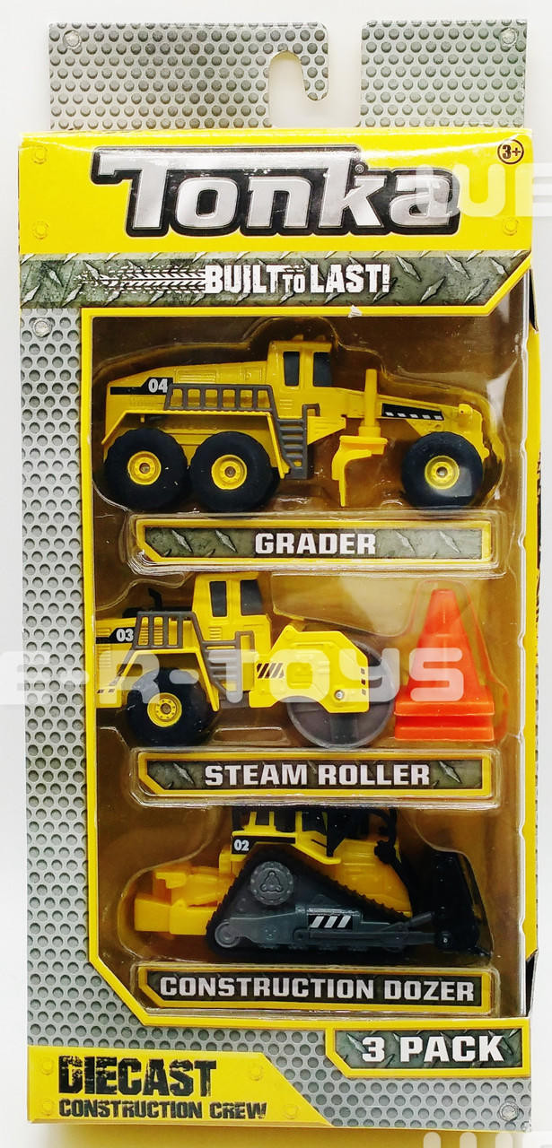 Tonka Diecast Construction Crew Vehicles 3 Pack Hasbro 2016 No. 07432 ...