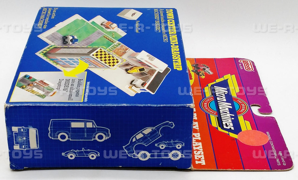 Micro Machines Insiders Double Play Playset Town Center Mini-Dragstrip ...