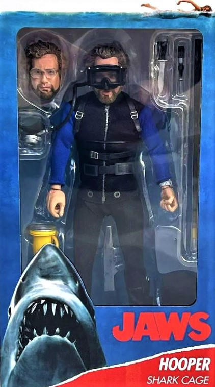 Neca Reel Toys Jaws Hooper Shark Cage 8" Action Figure with Accessories ...