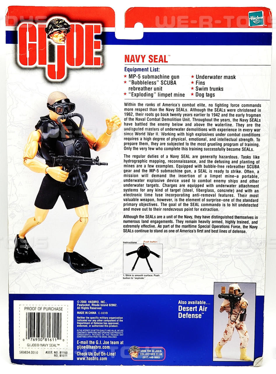 G.I. Joe Navy Seal with Exploding Mine 12" Action Figure African ...