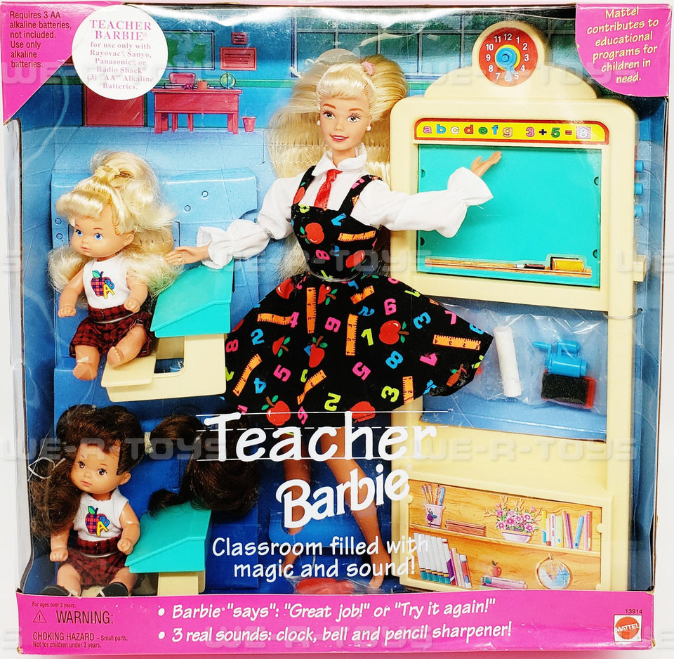 1995 Recalled Original Production Teacher Barbie Doll & Blonde ...