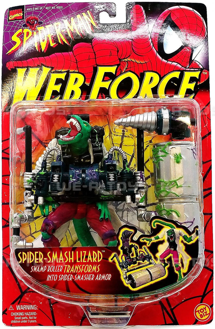 Marvel's Spider-Man Web Force Spider-Smash Lizard Action Figure Toy Biz ...
