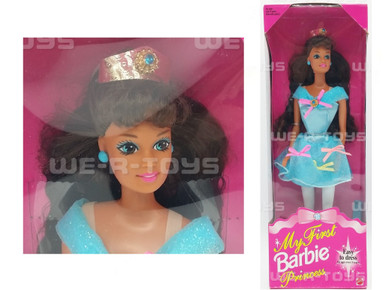 1994 My First Barbie Princess Doll Brunette Easy To Dress NRFB Mattel ...